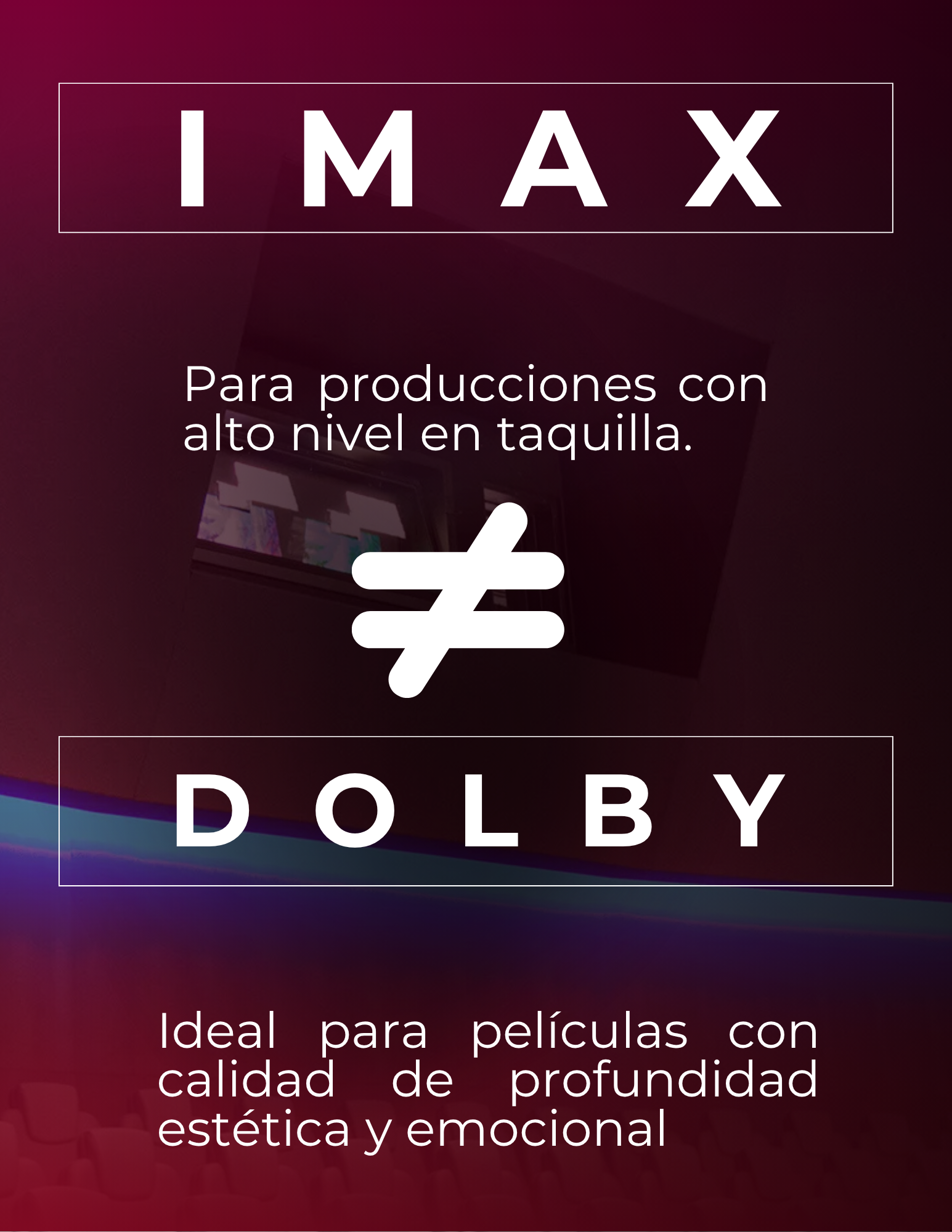 IMAX vs Dolby Cinema: ¿cuál es la mejor para mi cine?